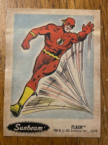 Rare Vintage 1978 DC Comics Super Heroes Sticker Sunbeam Bread Flash ...