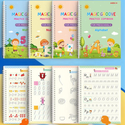 English Grooved Handwriting Practice Book For Children's Magic ...