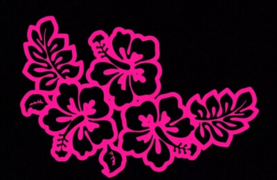Hibiscus Flower Window Sticker Vinyl Decal Hawaii Aloha Tropical Beach ...