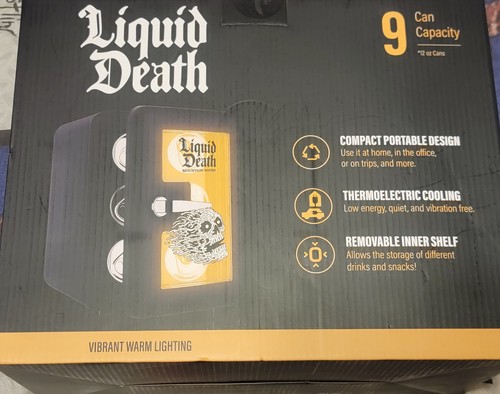 ️New! Liquid Death 5L 9-Can Mini Fridge, Black | eBay