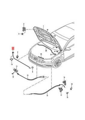 Genuine VW Jetta Vento BU3 BU4 Rod 17A823363A | eBay