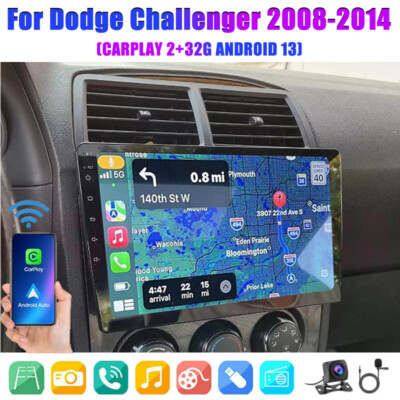 10" FOR DODGE CHALLENGER 2008-2014 CARPLAY ANDROID 13 CAR RADIO STEREO ...