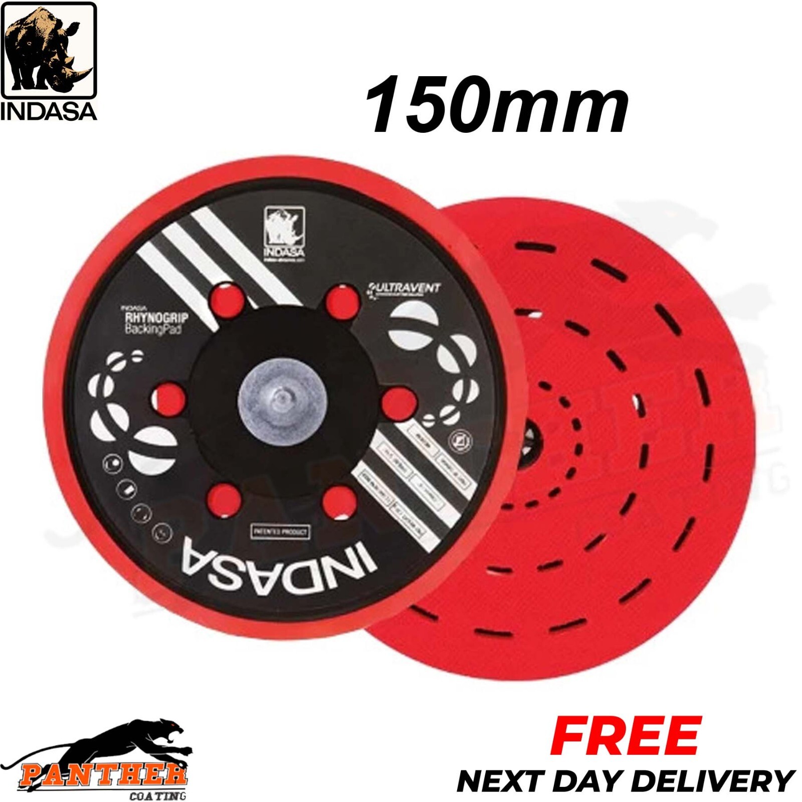 INDASA ULTRAVENT HOOK & LOOP VENTED BACKING PAD 150MM -599495 for sale ...