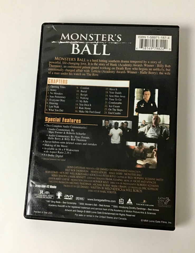 Monster's Ball (DVD, 2001) 658149798229| eBay