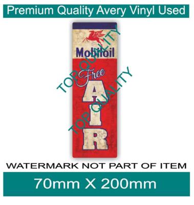 VINTAGE MOBIL OIL Decal Sticker Vintage Petrol Americana Hot Rod RatRod ...