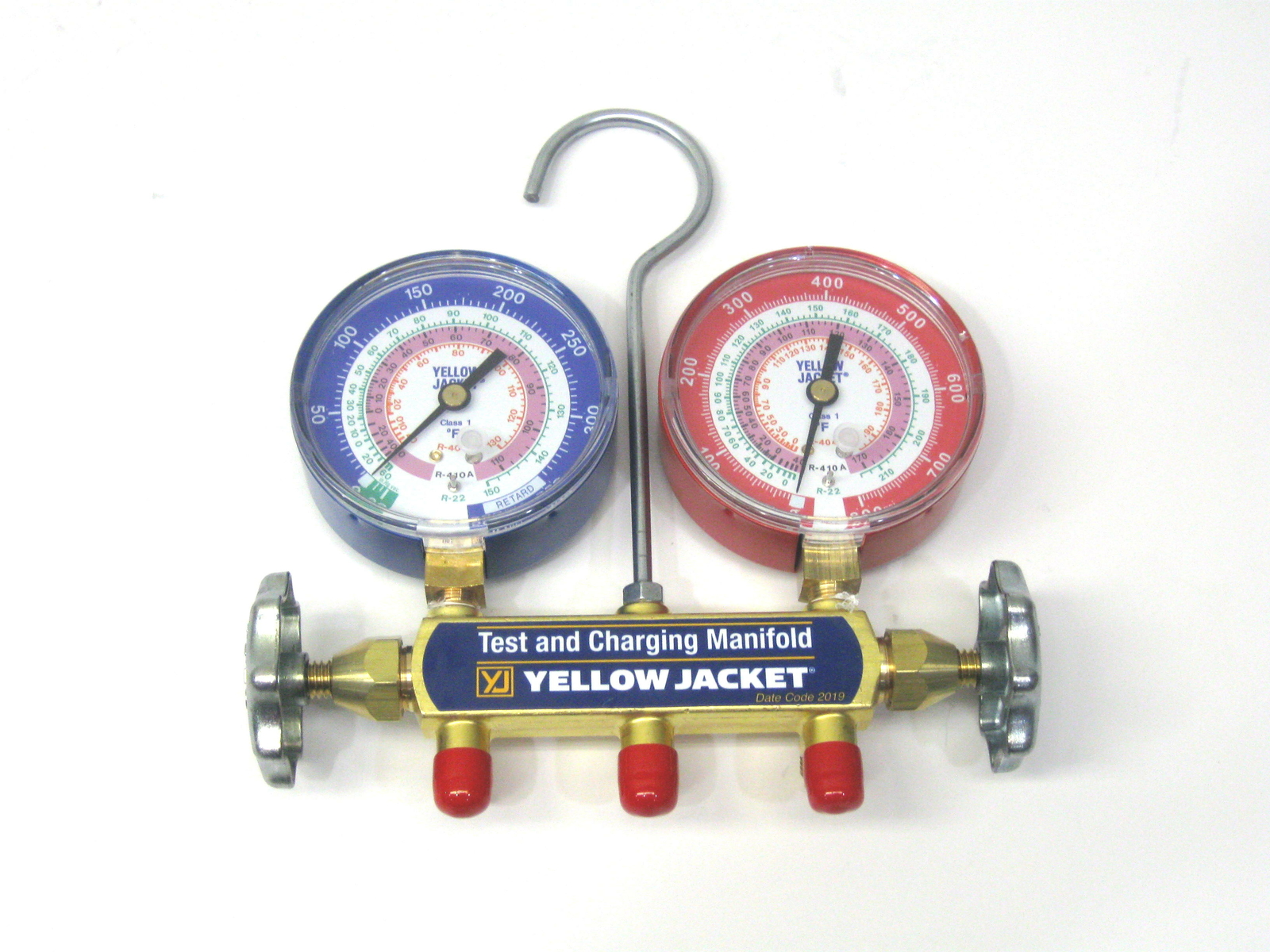 Yellow Jacket Manifold Gauge 42001 No Hoses for R22 R410A R404A 3-1/8 ...