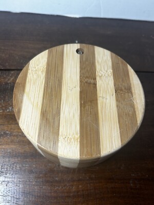 Round Two Tone Wooden Box With Swivel Lid Dresser Box. | eBay
