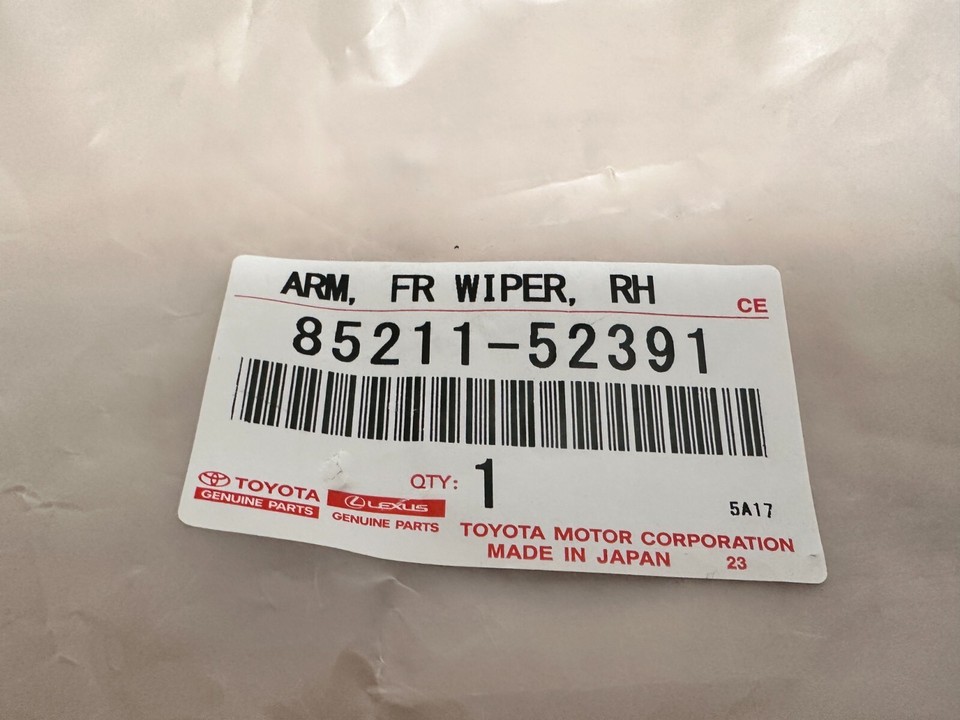 Toyota Genuine Yaris Vitz 2012-2019 RHD Front Wiper Arm 85211-52391 OEM ...