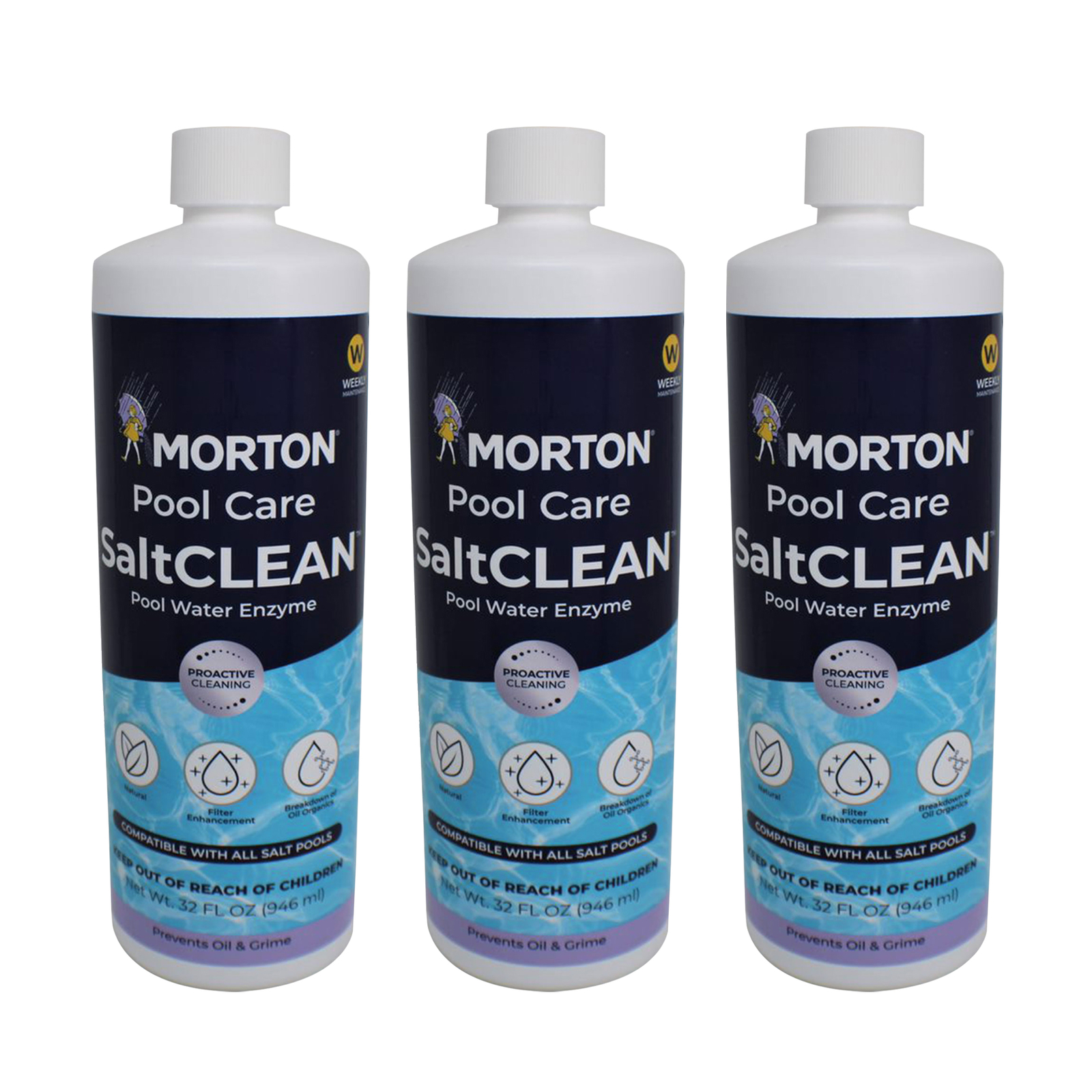 Morton Pool Care SaltCLEAN Salt Water Swimming Pool Water Enzyme, 32 Oz ...