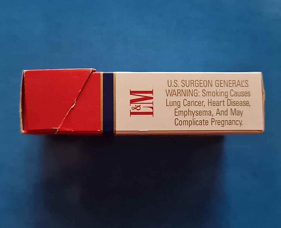 VINTAGE AUTHENTIC UNITED STATES L & M 80'S CIGARETTE PACKET TOBACCO ...