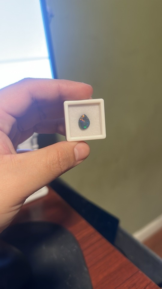 2.3ct Australian Semi-Black Opal – Chinese Script Pattern | Natural ...