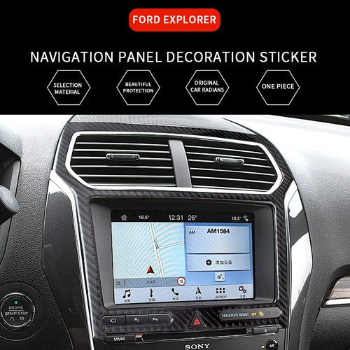 For Ford Explorer 2013-2019 Carbon Fiber GPS Navigation Panel Frame ...