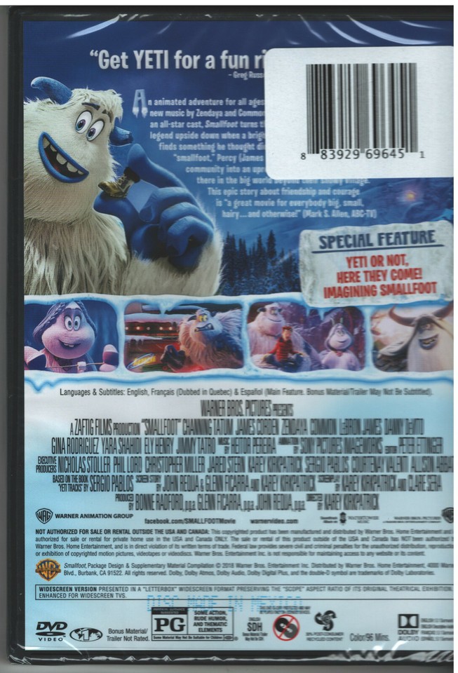 SMALLFOOT (DVD, 2018) NEW | eBay