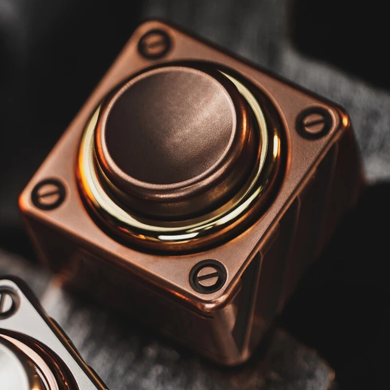 Fidget Spinner WANWU Gyro Metal Push Hand Spinner EDC Button ...