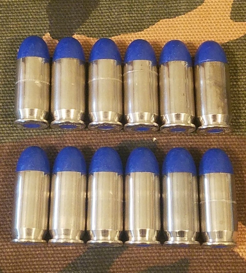 45 ACP SNAP CAPS SET OF 12, BLUE AND NICKEL, REAL 230gr WEIGHT!!! | eBay