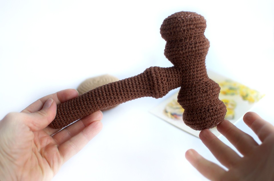 Crochet Gavel, Judge gavel toy, Baby judge costume, Judicial prop toy ...