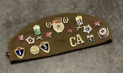 Men’s Russia CCCP Military Militaría War Hat 3 Patches 21 Pins 1974 | eBay