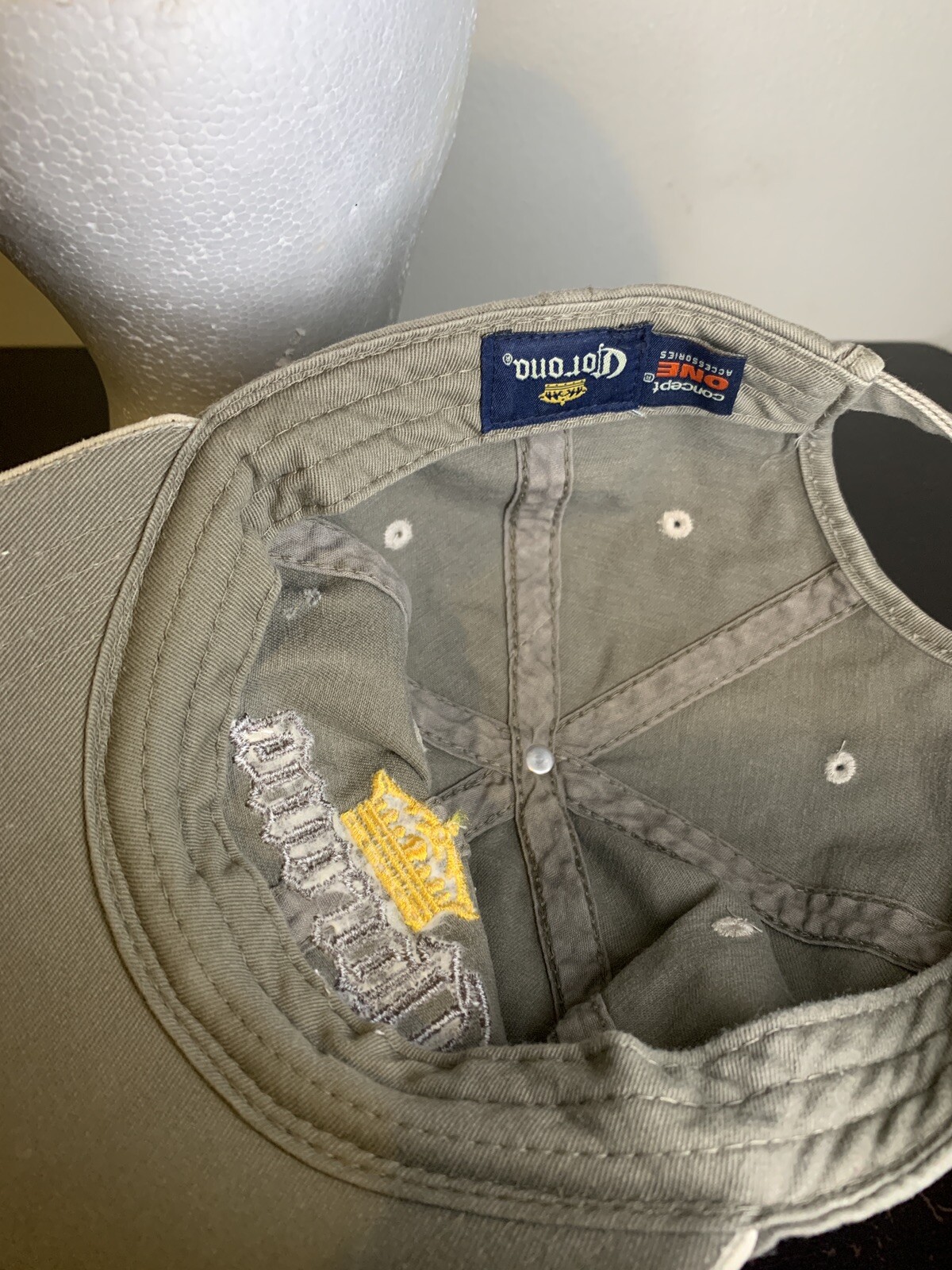 Corona Extra Distressed Gray One Size Baseball Hat Ad… - Gem