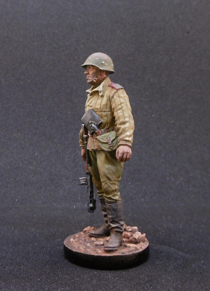 54mm Collectible miniature. HQ painted. WW II Red Army Sergant. After ...