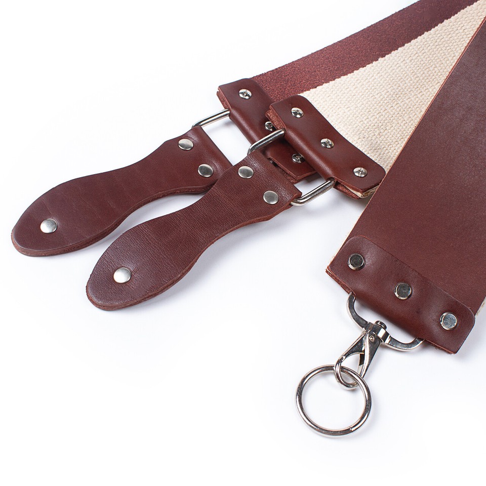Razor strop Leather Straight Razor Strop. Dual Strap (brown) full grain ...