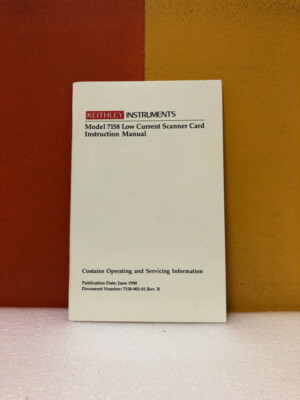 Keithley 7158-901-01 Model 7158 Low Current Scanner Card Instruction ...