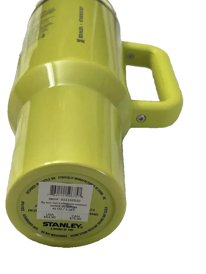 Starbucks Lime Green Stanley 40oz Tumbler in hand ships fast | eBay