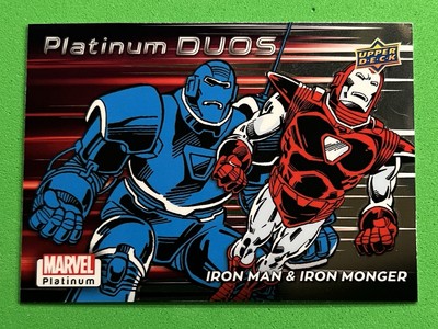 2023 Upper Deck Marvel Platinum Iron Man / Iron Monger Platinum Duos ...