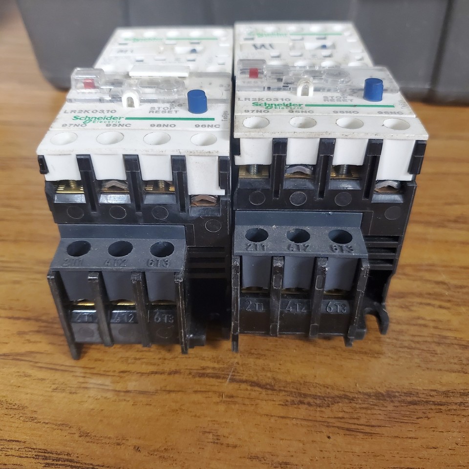 x2 Schneider Electric LC1K06 Contactor With LR2K0310 Thermal Overload ...
