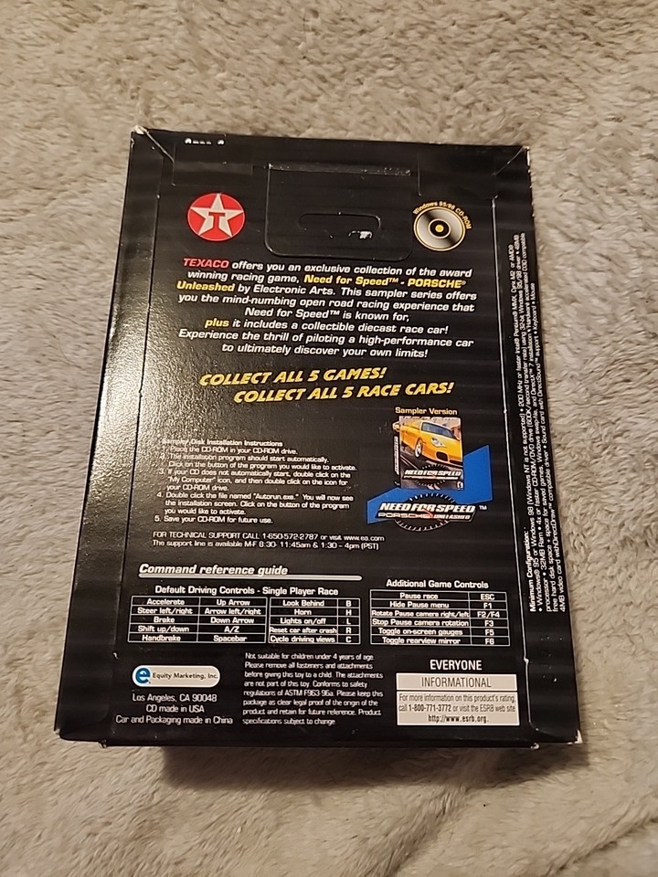 TEXACO "NEED FOR SPEED" PORSCHE UNLEASHED w/ CD-ROM GAME BOXSTER S + BONUS Car | eBay