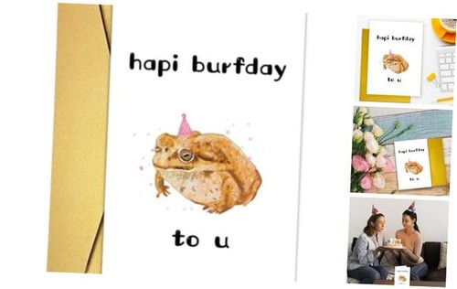 Funny Grumpy Frog Birthday Card Gift for Women Men Son Daugher, Frog ...