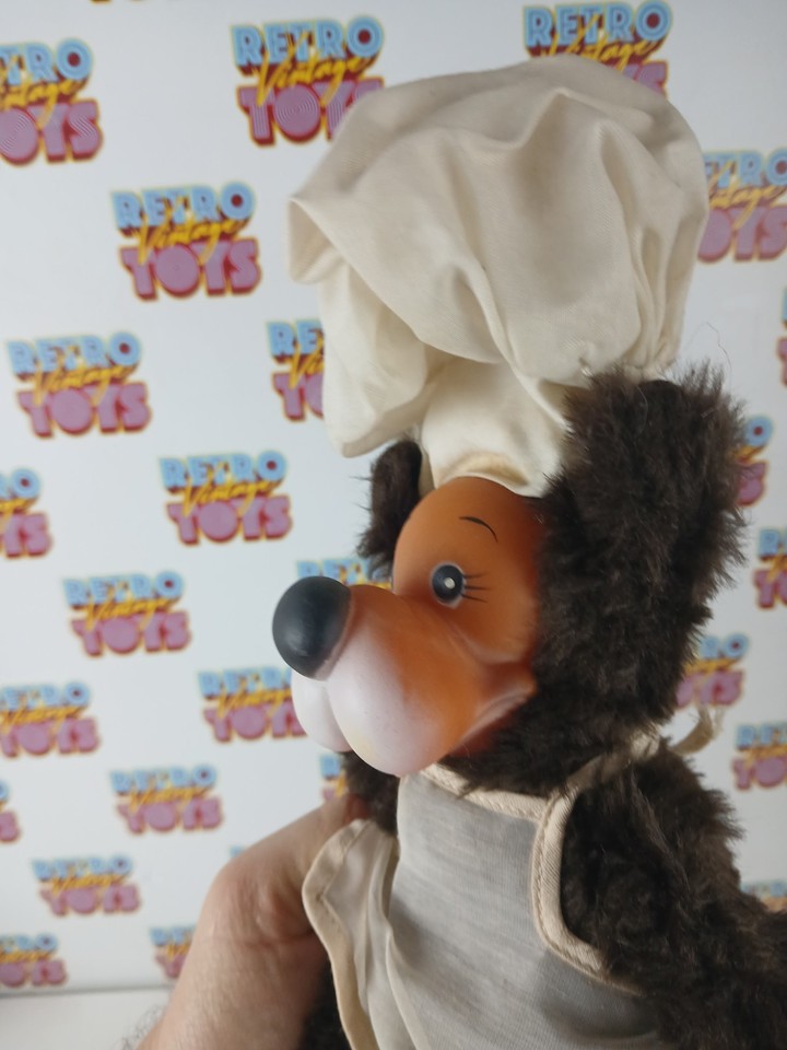 SEKIGUCHI MONCHICHI CUGINO CHEF PELUCHE VINTAGE NEW MONCICCI CANE CUOCO ...