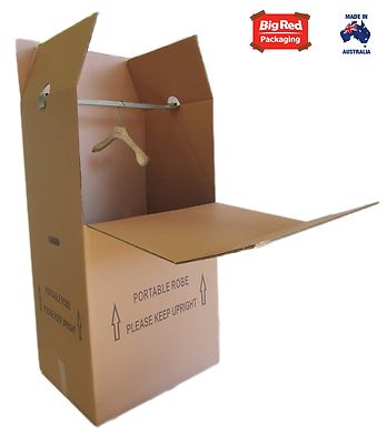 3 x Port-A-Robe Portable Cardboard Wardrobe Moving Removalist Box ...