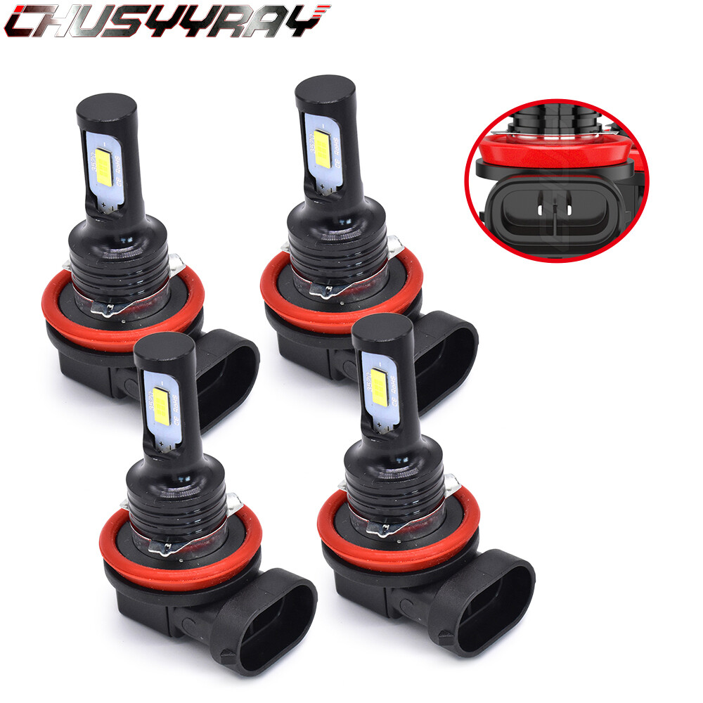 H11 LED Headlights High Low Kit For Kawasaki Ninja ZX14 06-11 ZX14R 12 ...
