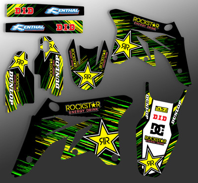 2013 2014 2015 2016 KXF 250 GRAPHICS KIT KAWASAKI KX250F BLACK ROCKSTAR ...