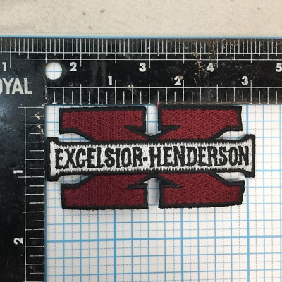 VINTAGE EXCELSIOR-HENDERSON MOTORCYCLES LOGO 3" IRON ON PATCH | eBay
