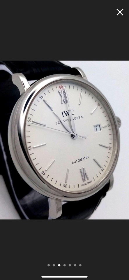 IWC Portofino 'White' Stainless Steel Automatic Date 40mm on Strap ...