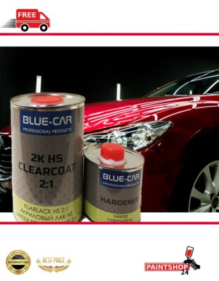 Acrylic Clear Coat 1,5L Kit Lacquer 2K HS 2:1High Gloss Scratch ...