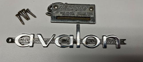 Vintage Original Avalon by Glasspar Boat Emblem and Data ID Hull tag | eBay