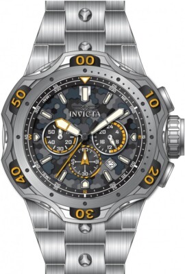 NEW INVICTA 47756 VENOM COMBAT CHRONOGRAPH BLACK CAMOUFLAGE WATCH STEEL ...
