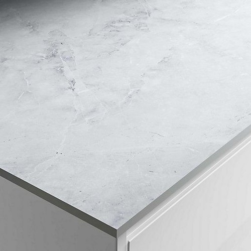 Grey Marmo Treviso Zenith Solid Compact Laminate Kitchen Worktop 12.5mm ...