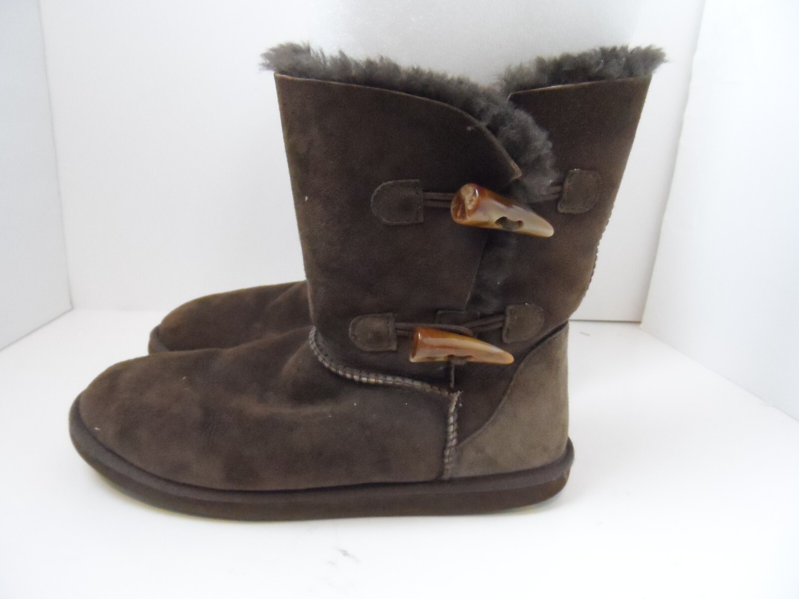 Cozie Steps Brown Suede Australian Sheepskin Ankle Women's Winter Boots ...