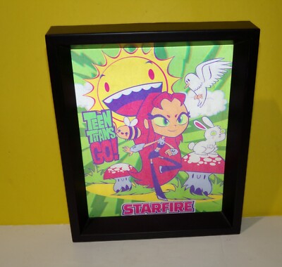 DC Teen Titans Go! Starfire and Animal Friends 3D Shadow Box 8" x 10 ...
