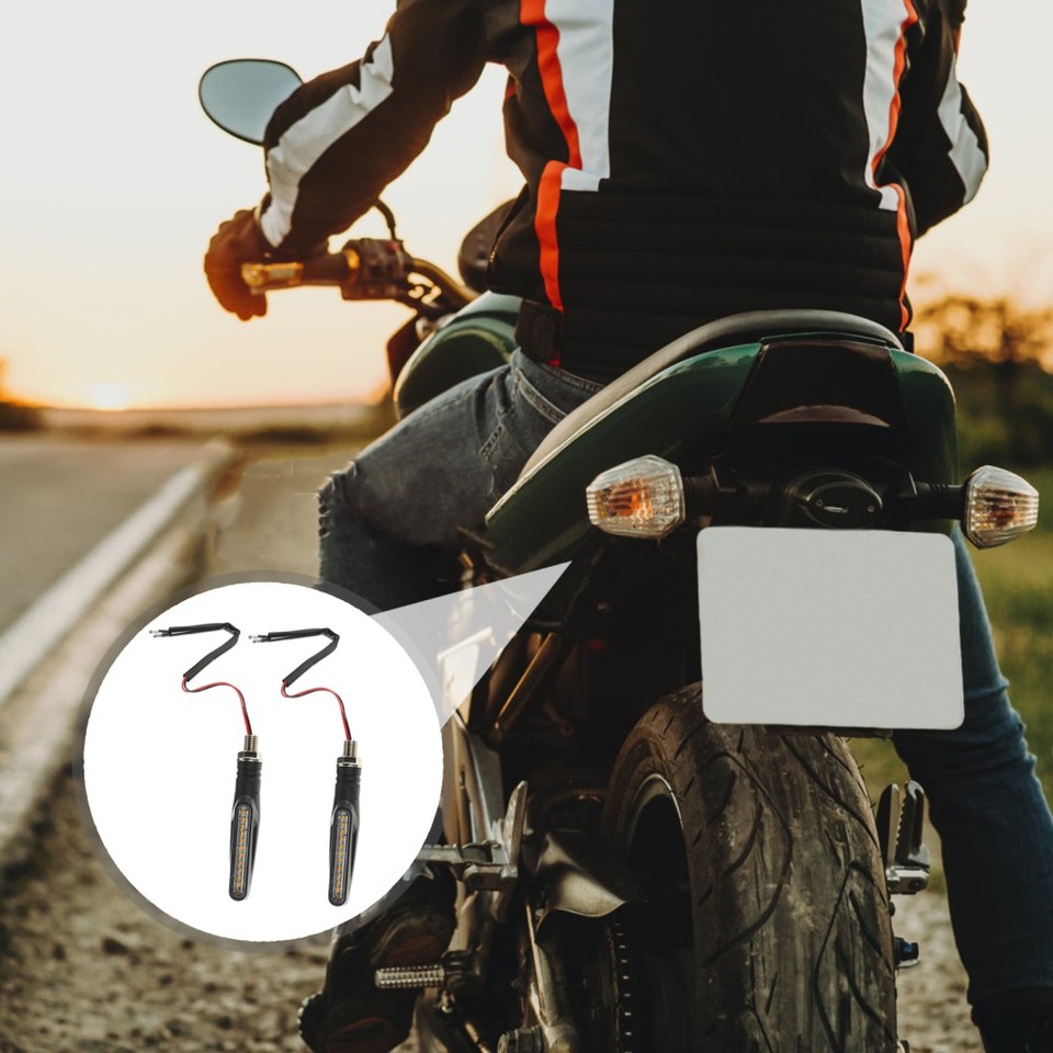 2 PCS LED Turn Signal Bike Light Indicator Motorcycle Turning Signals ...