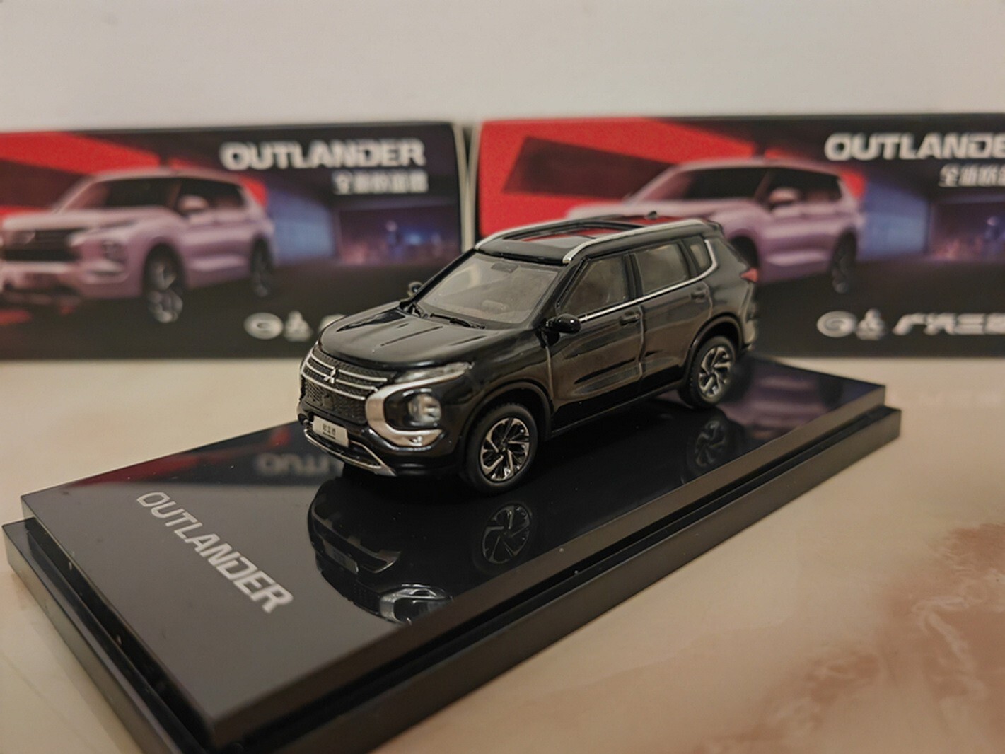 1/64 Scale Mitsubishi OUTLANDER 2023 Black Diecast Car Model Toy ...