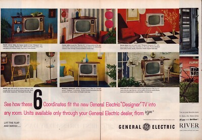 GENERAL ELECTRIC 1959 Vintage Print Ad Original No Copies 14" x 18" One ...