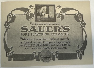 Sauer's Pure Flavoring Extracts Brochure | eBay
