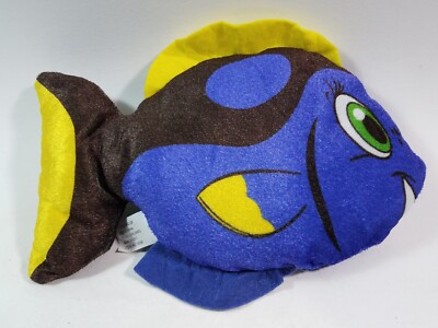 National Prize Blue Tang 9.5" Plush With Yellow Tail Cartoon Design ...