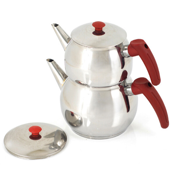Traditional Teapot Stainless Steel Caydanlik Turkish Double Kettles XS ...