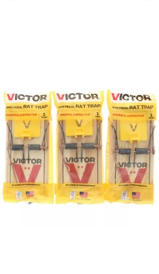 3-Pack Victor Medium Reusable Snap Trap Rodent Rats ~ New | eBay