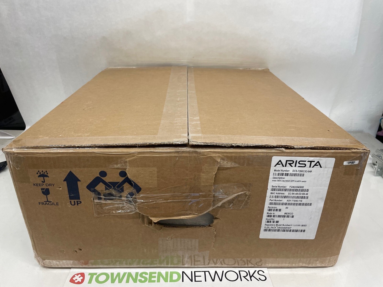 Arista DCS-7260CX3-64-R 7260X3 64x100GbE QSFP & 2xSFP Switch w/ Power ...